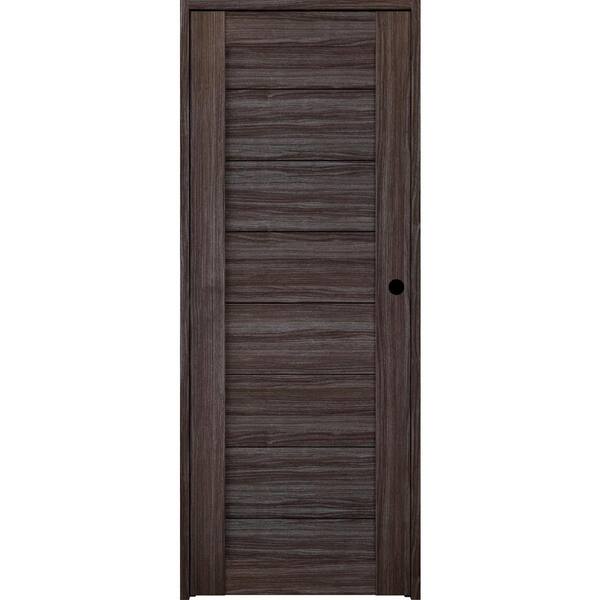 Belldinni Ermi 27,75 in. x 83,25 in. Right-hand Gray Oak Composite Wood ...