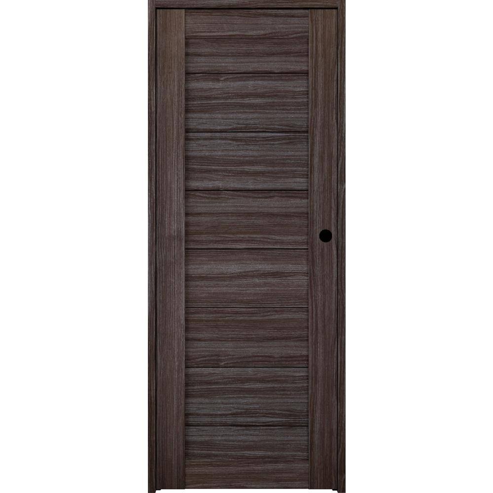 Belldinni Ermi 17,75 in. x 95,25 in. Right-hand Gray Oak Composite Wood ...