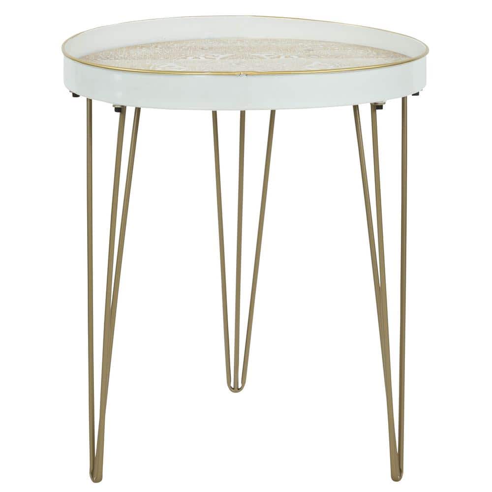 Aspire Home Accents Tenika Gold Metal Accent Table 6893 - The Home Depot