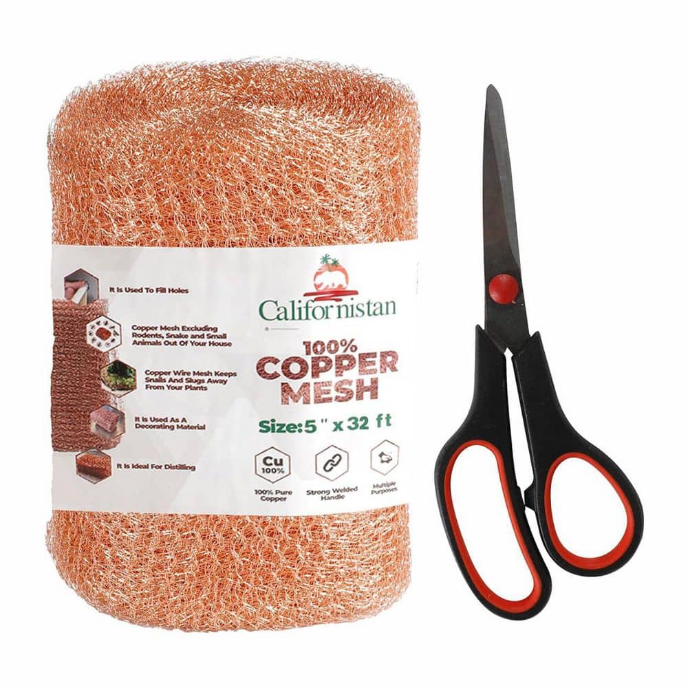 NVNOO 5 in. x 32 ft. Rustproof Copper Mesh Roll for Mice Rat Rodent ...