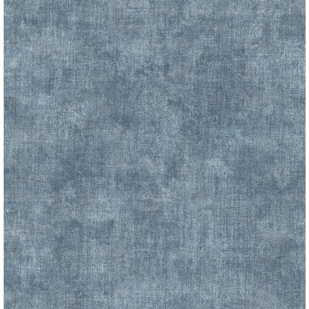 Chesapeake Gramercy Blue Linen Blue Wallpaper 3114-003386 - The Home Depot
