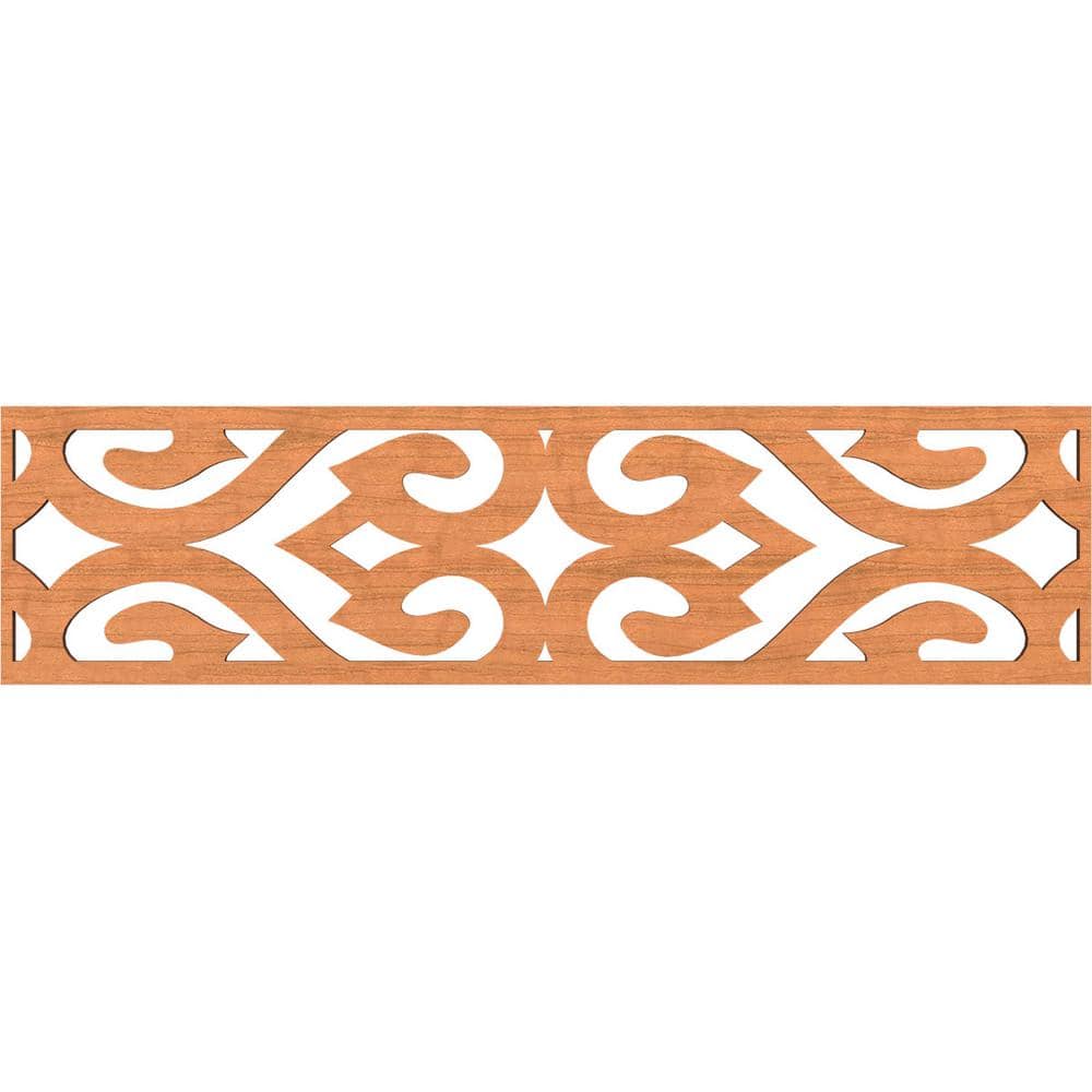 Ekena Millwork Keene Fretwork 0.375 in. D x 47 in. W x 12 in. L Cherry ...