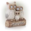 Alpine Corporation 16 in. Tall Outdoor Solar Powered Owl "Welcome ...