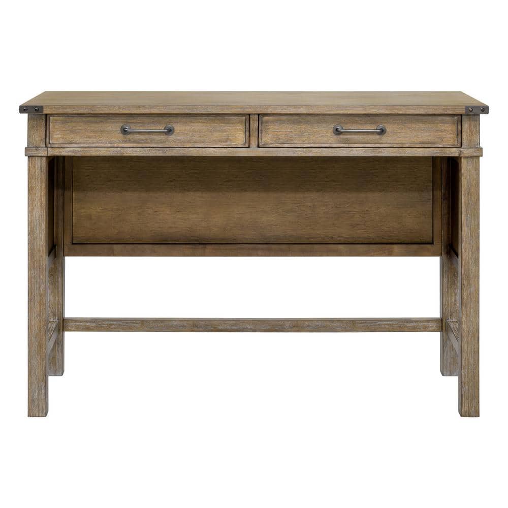 Madison Park Nomad 54 in. Reclaimed Natural Rectangle Wood Console Table with 2 drawers MP120 ...