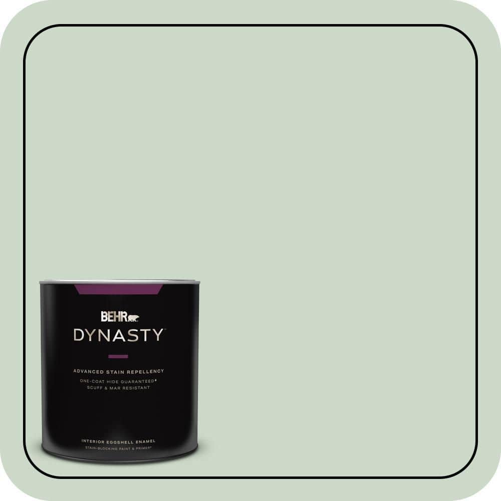 BEHR DYNASTY 1 qt. #450E-2 April Mist Eggshell Enamel Interior Stain ...