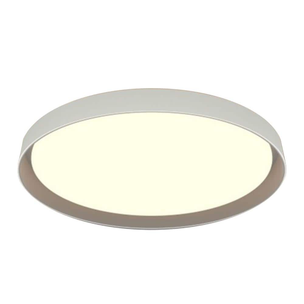 Artika Niko 15.5 in. 1 Light White 5CCT Integrated Selectable LED Flush ...