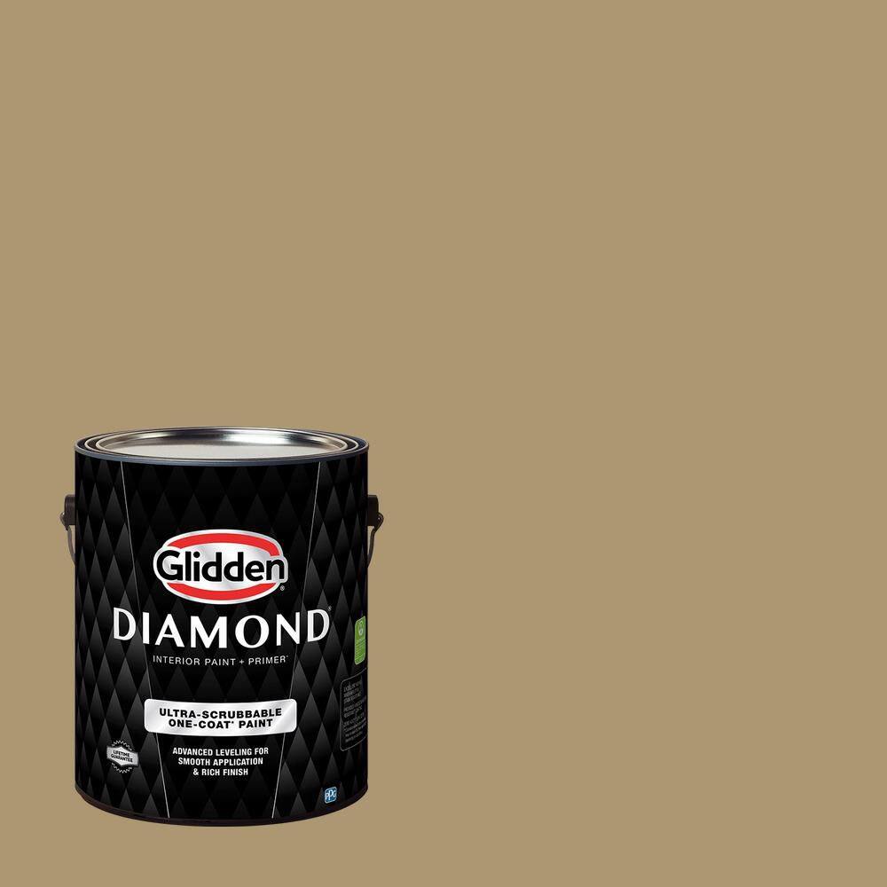 Glidden Diamond 1 gal. PPG1098-5 Jute Ultra-Flat Interior Paint with ...