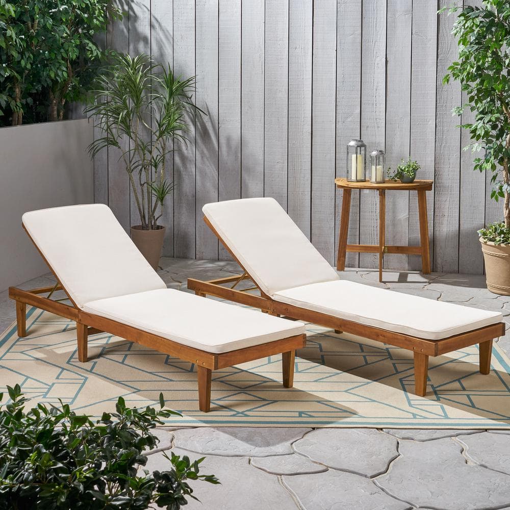 CHRISTOPHER KNIGHT HOME Nadine Teak Brown 2-Piece Wood Outdoor Patio ...