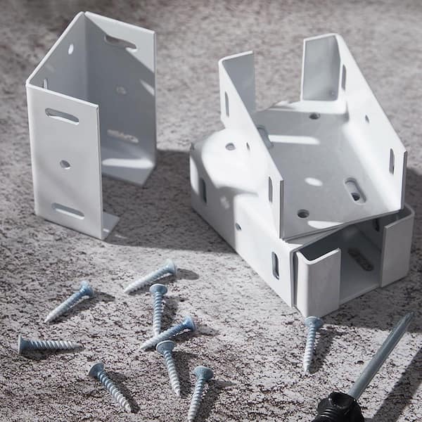 White Aluminum Fence Brackets Security Fence Bracket Standard (Inc