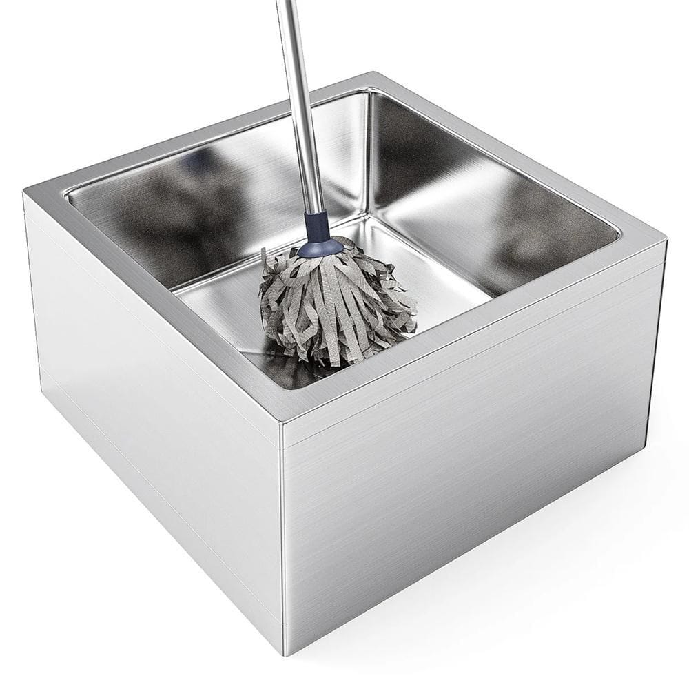 Karl home 24 in. x 24 in. Stainless Steel Floor Mount Freestanding Mop ...