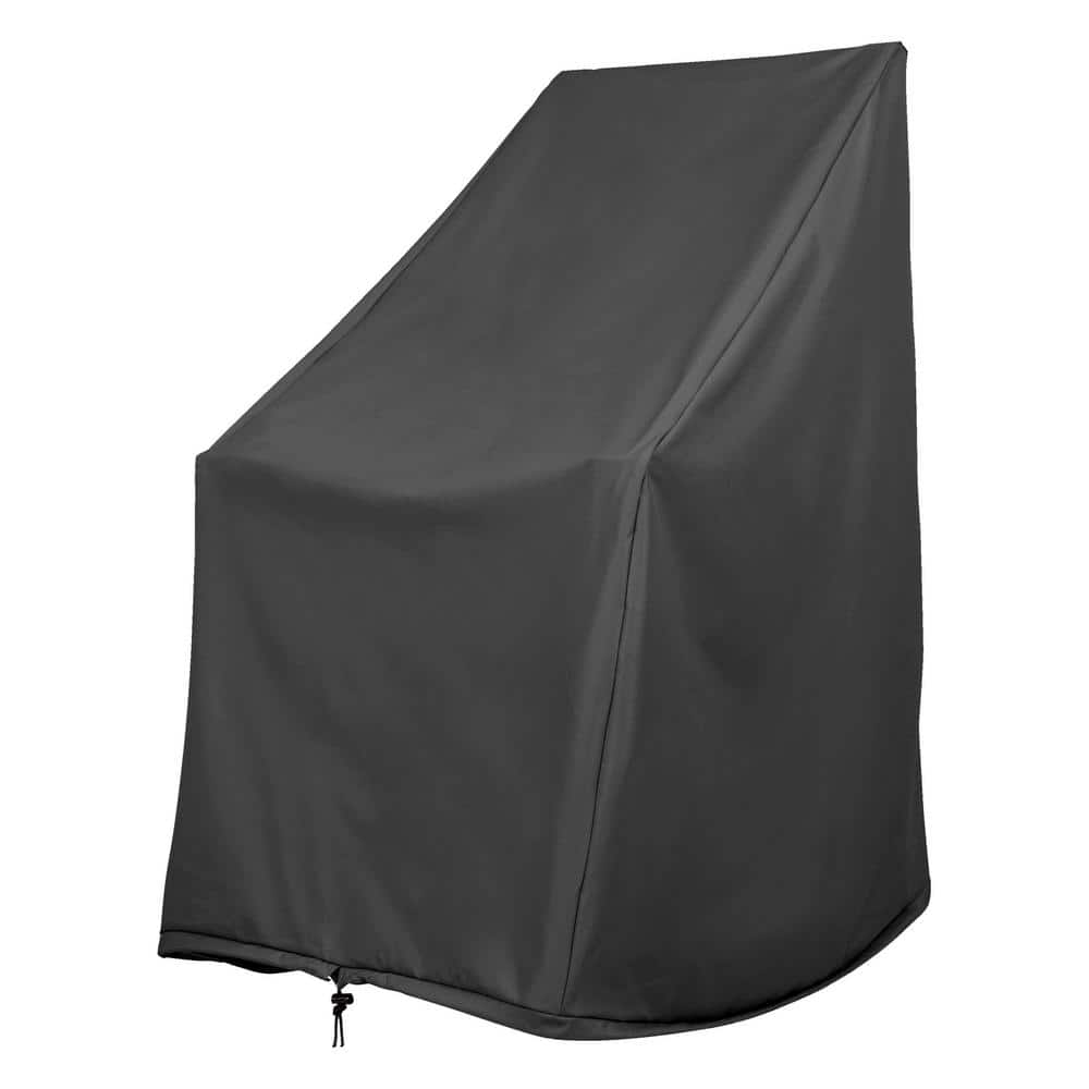 Shine Company 45.25 in. H Black Polyester Weatherproof Outdoor Rocking ...