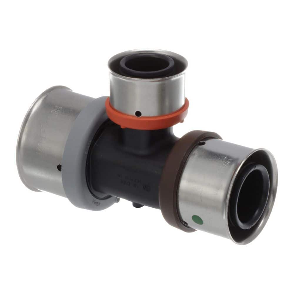 Viega PureFlow 1-1/2 in. x 1-1/4 in. x 1 in. Press Polymer Tee (5-pack) 49875 - The Home Depot
