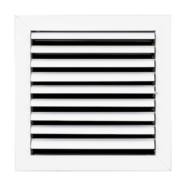 ACLAMINAIRE 10 in. x 10 in. 1-Way Aluminum Ceiling Diffuser in White L ...