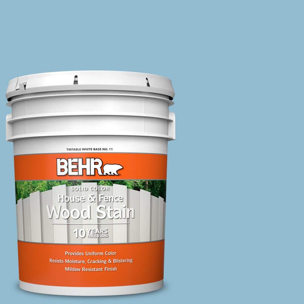 BEHR 5 gal. #S490-3 Reef Blue Solid Color House and Fence Exterior Wood ...