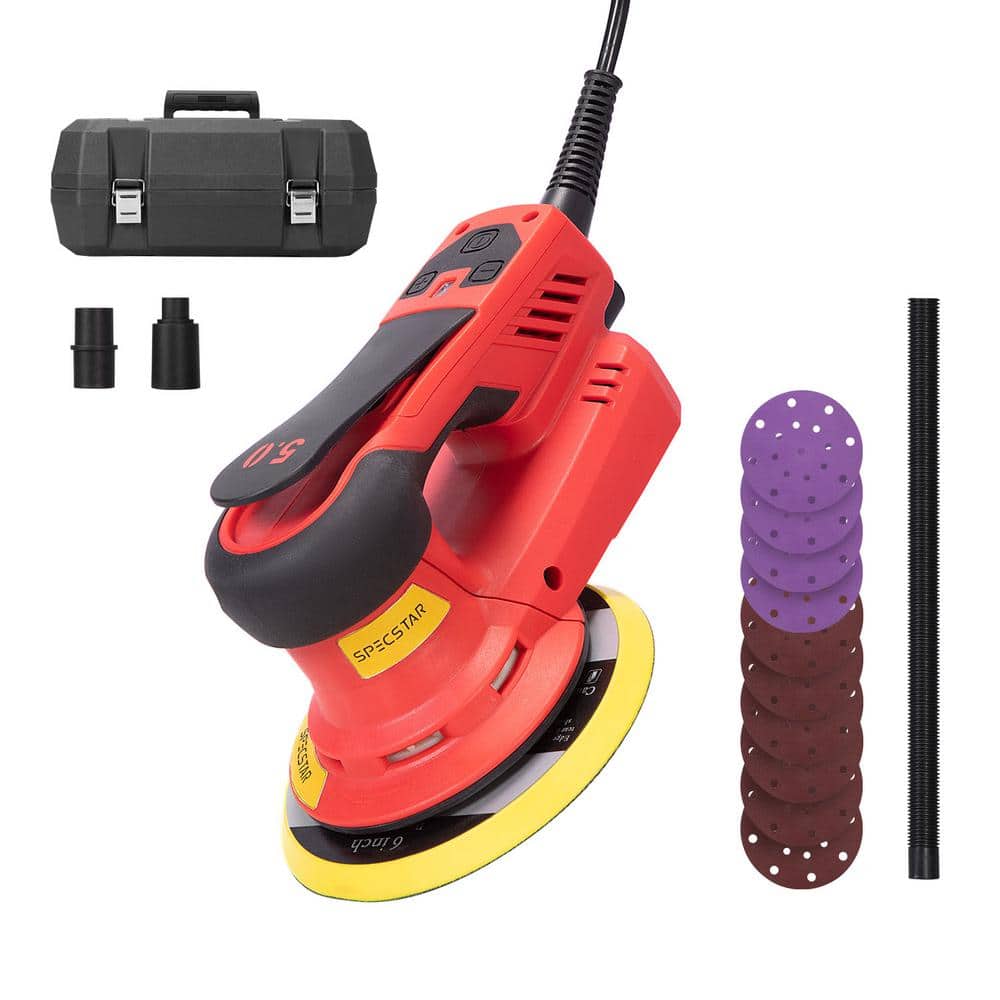 VIVOHOME 3 Amp 350-Watt Corded 6 in. Random Orbital Sander wal-HD-SD001 - The Home Depot