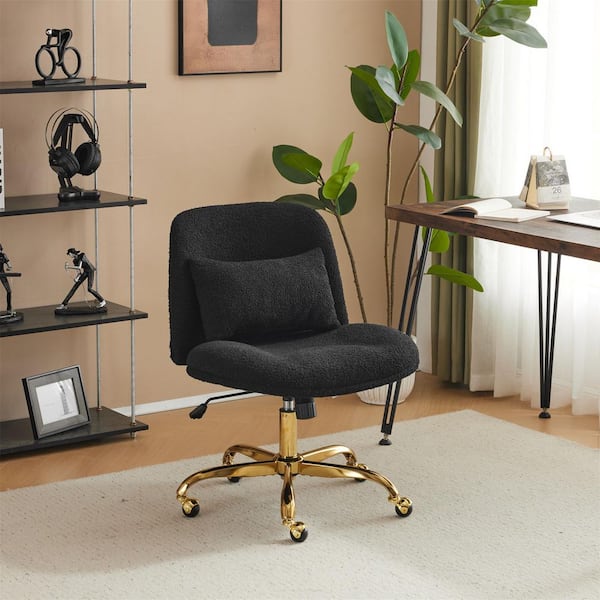 Karl home Teddy Velvet Fabric Adjustable Height Swivel Task Chair in ...