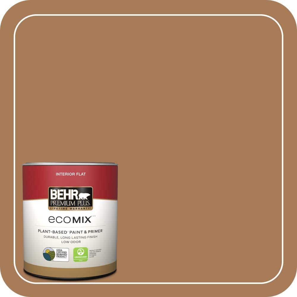 BEHR PREMIUM PLUS 1 qt. #S270-7 Antique Penny Flat EcoMix Plant-Based ...