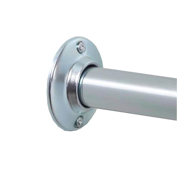 Zenna Home 60 in. Screw Mount Shower Rod in Chrome 641S - The Home Depot