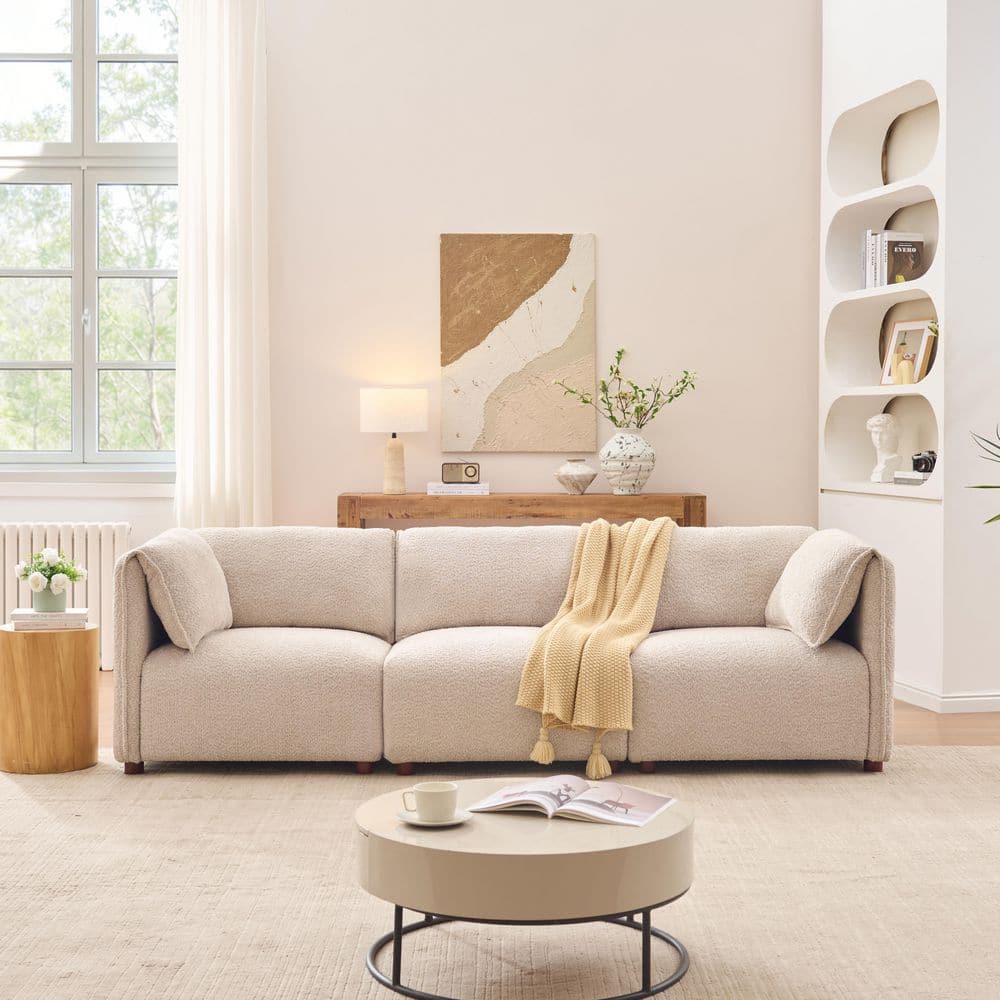 CHRISTOPHER KNIGHT HOME Emmet 96 in. W Pillow Top Arms Polyester Sofa ...