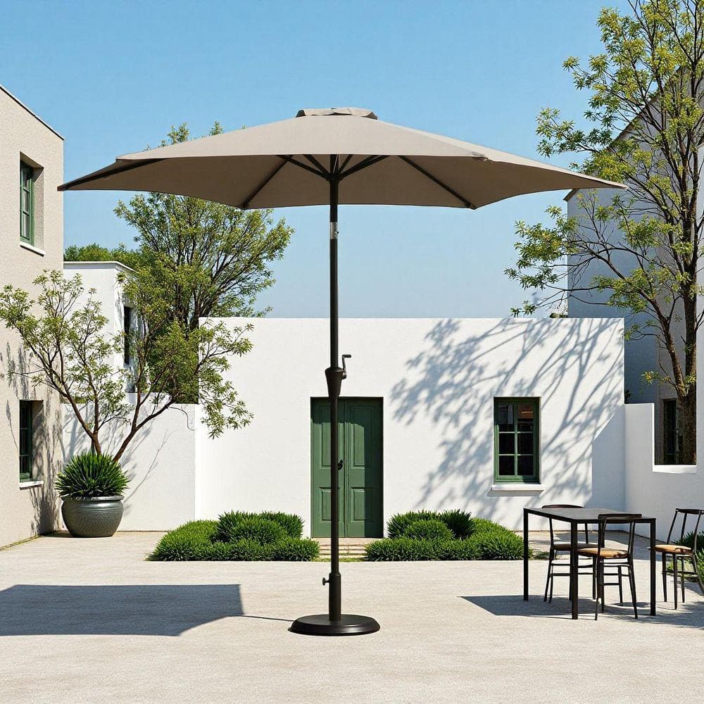 ToolCat 9 ft. Aluminum Outdoor Patio Umbrella With Carry Bag in Gray ...