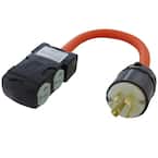 AC WORKS 1.5 ft. 4-Prong Dryer Plug to 3-Prong Dryer Female Connector ...