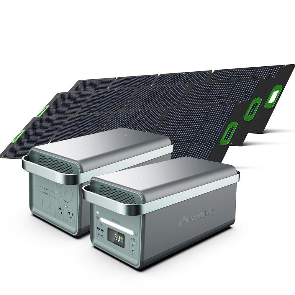 YOSHINO Solid-State Solar Battery Generator 4,000W (2,611Wh) Button ...
