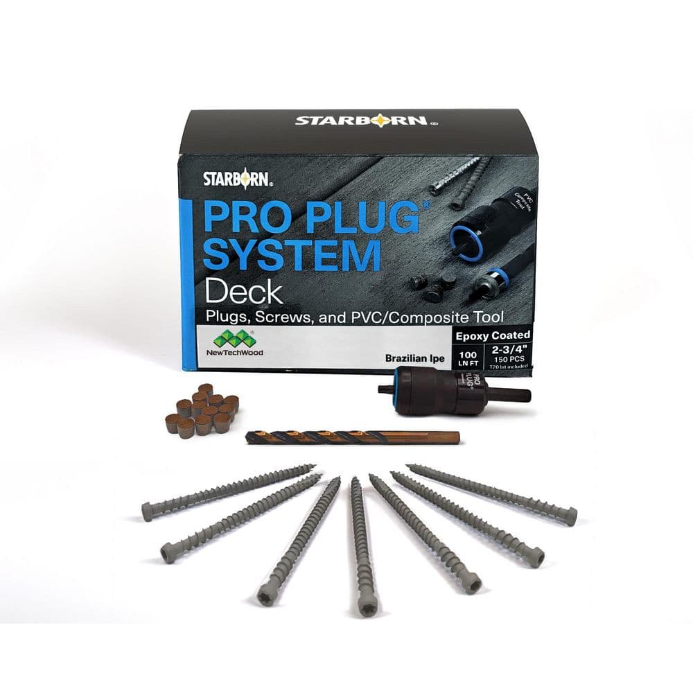 NewTechWood #10 x 2-3/4 in. Epoxy Pro Plug System Drive Flat Undercut ...