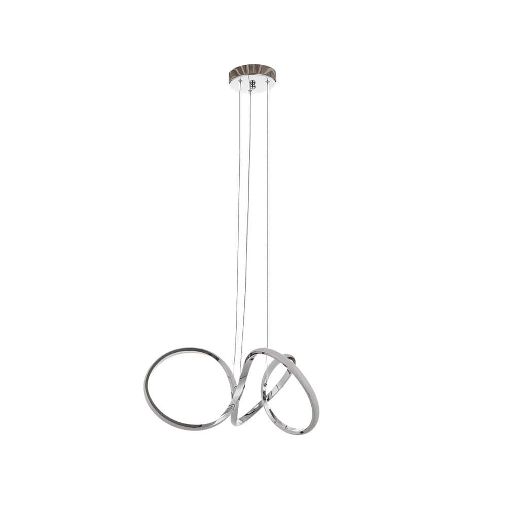 STANFORD LIGHTING Amora 75-Watt Integrated LED Dimmable Modern Polished ...