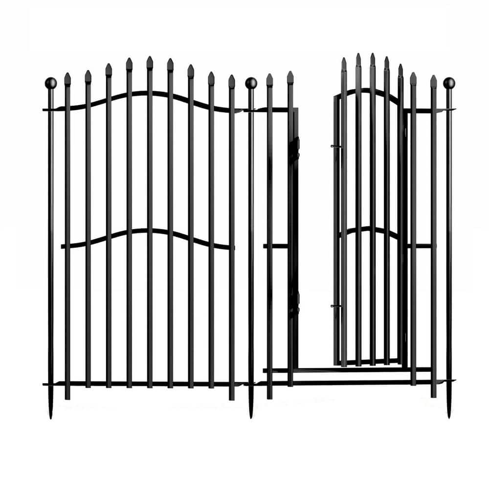 Misopily 8 Panels 40 in. Plastic Tall Heavy-Duty Square Tube No Dig Decorative Animal Barrier ...