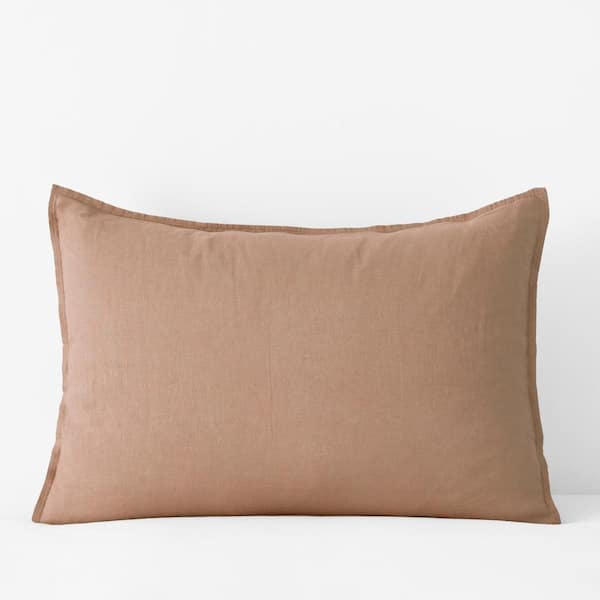 The Company Store Legends Hotel Clay Washed Linen Standard Sham 51386F ...