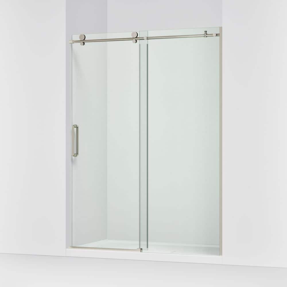 KOHLER Cursiva 56-60 in. W x 78 in. H Sliding Frameless Shower Door in ...