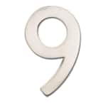 Architectural Mailboxes 4 in. Satin Nickel Floating House Number 9 ...