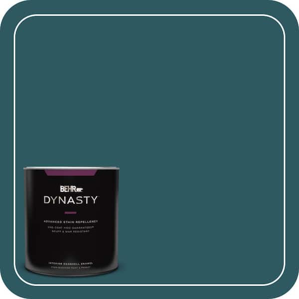 BEHR DYNASTY 1 qt. #QE-47 Petro Blue Eggshell Enamel Interior Stain ...