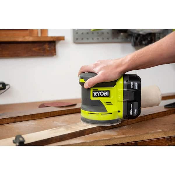 RYOBI ONE+ 18V Cordless 5 in. Random Orbit Sander with 2.0 Ah Battery ...