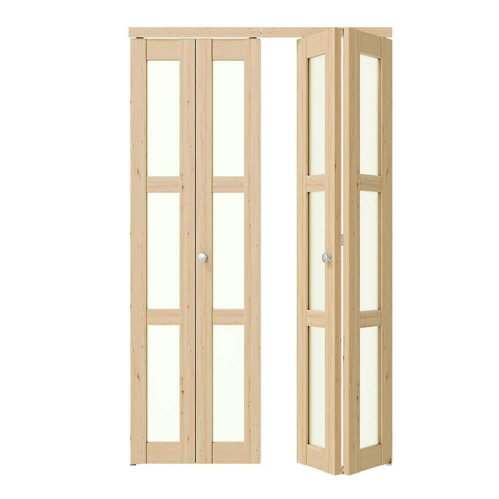 Have a question about TENONER 48 in. x 80 in., Frosted Glass, Solid ...