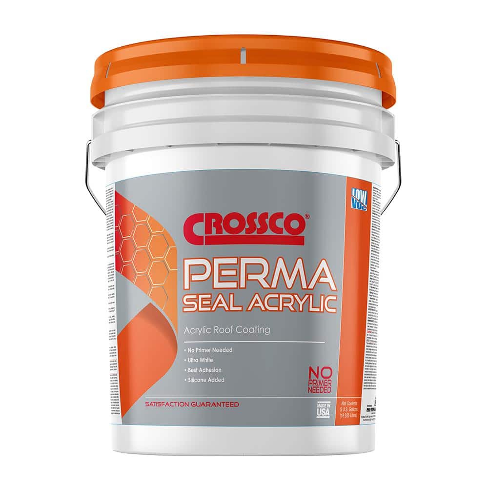 Crossco PERMA SEAL Acrylic Roof Coating - 5 Gal RS026-2 - The Home Depot