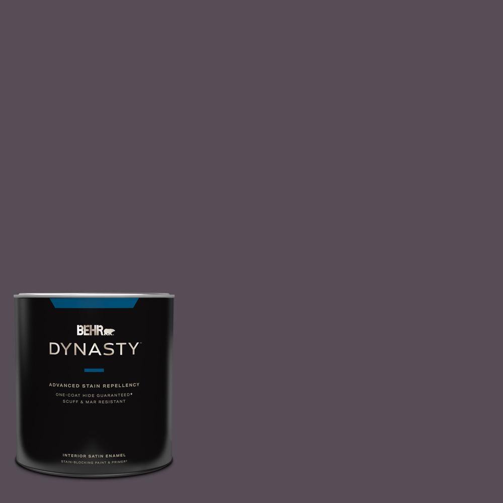 BEHR DYNASTY 1 qt. #670F-7 Blackberry Wine Satin Enamel Interior Stain ...