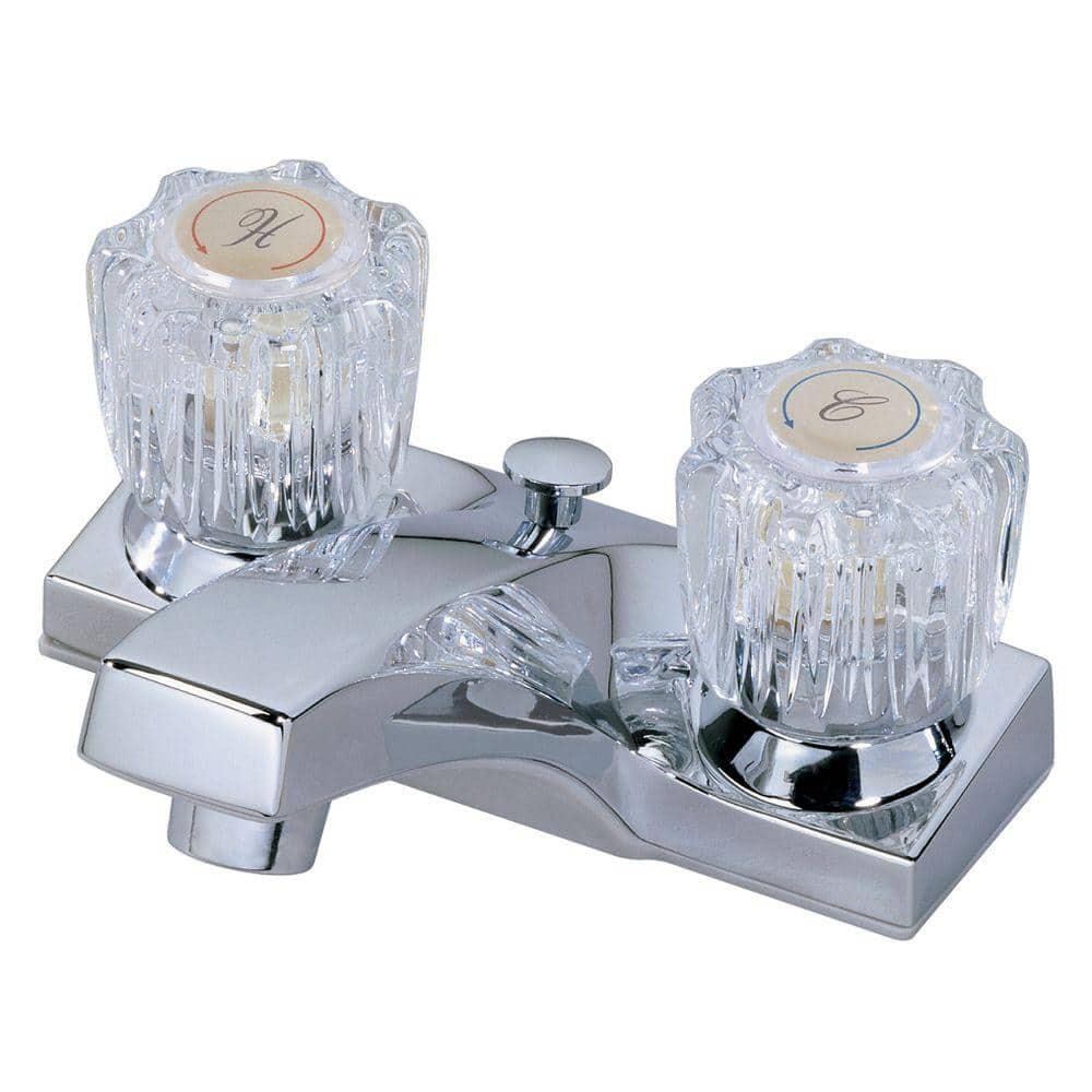 HOMEWERKS 4 in. Centerset 2-Handle Bathroom Faucet in Chrome 10 ...