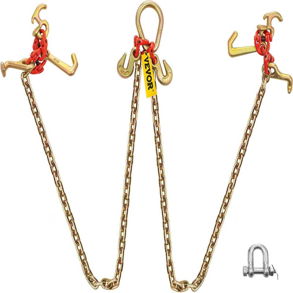 VEVOR 3 ft. x 5/16 in. V-Bridle Chain Tow Transport Chain Bridle G80 ...