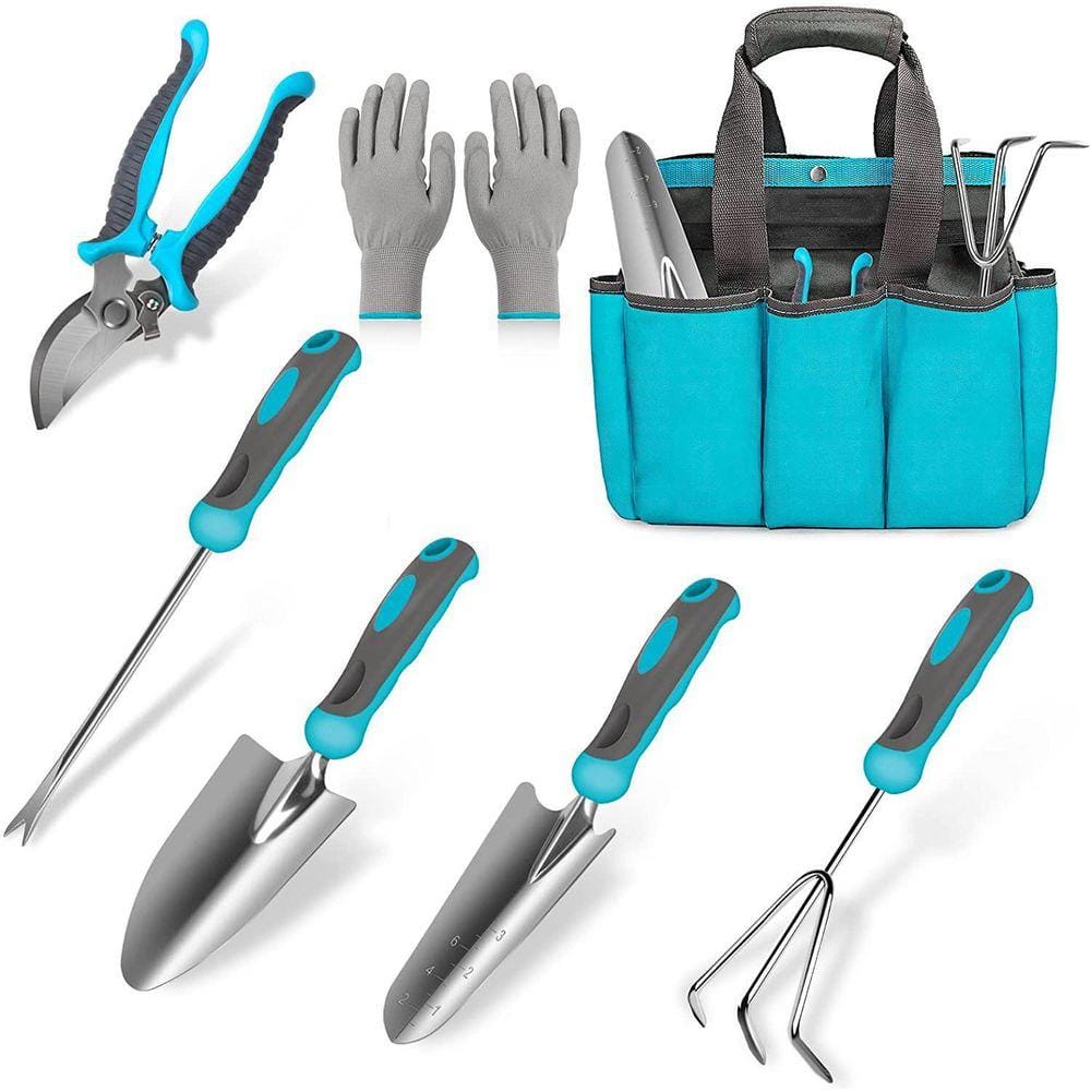 7-Piece Heavy-Duty Stainless Steel Garden Tool Set B0B8YX8LWQ - The ...