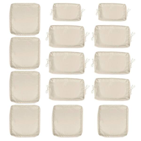 AUTMOON 14 Pcs Waterproof Patio Outdoor Cushion Covers Slipcovers, for ...