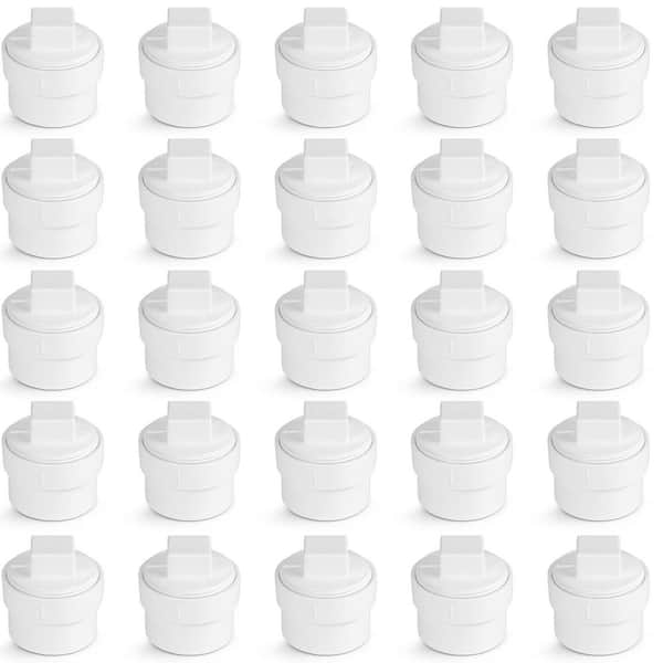 PLUMBFLEX 3 in. White Rigid PVC DWV Cleanout Adapter with C.O. Plug ...