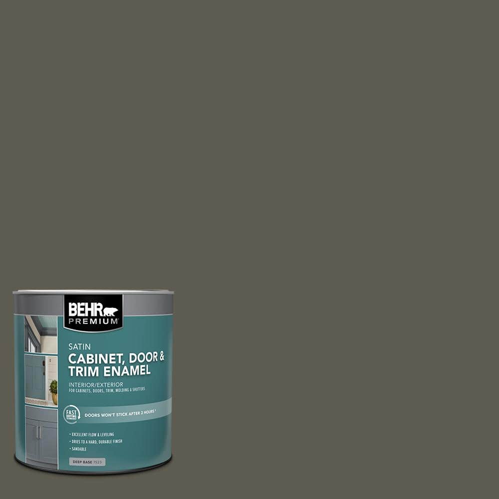 BEHR PREMIUM 1 qt. #N370-7 Night Mission Satin Enamel Interior/Exterior ...