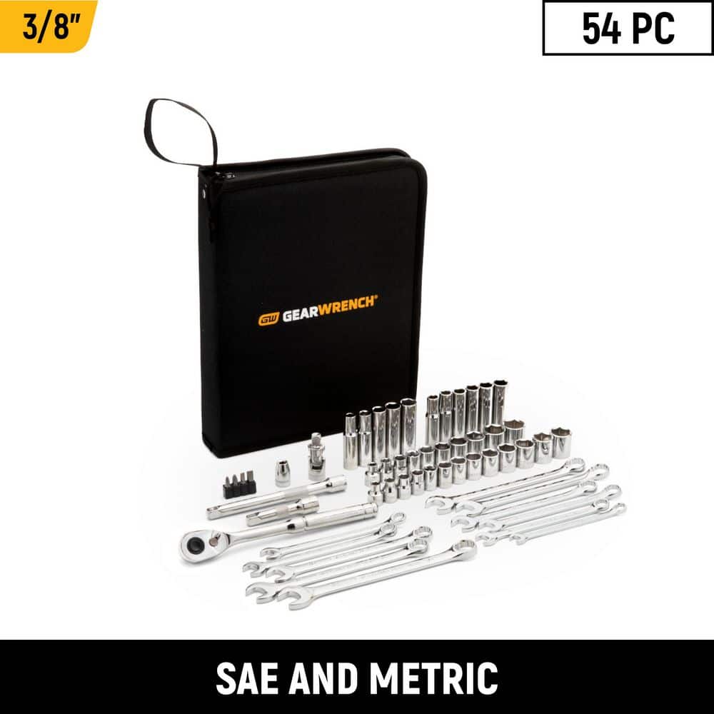 GEARWRENCH 3/8 in. Drive 72-Tooth 6-Point SAE/MM Mechanics Hand Tool ...
