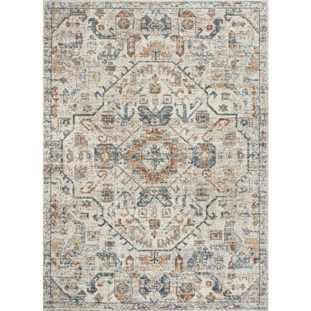 JONATHAN Y Shaemus Cream/Terra 4 ft. x 6 ft. Bohemian Medallion Low ...