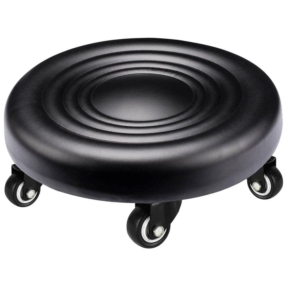 Rolling Stool Low Profile Waterproof Roller Seat with 5 Swivel Caster Wheels for Home Office ...