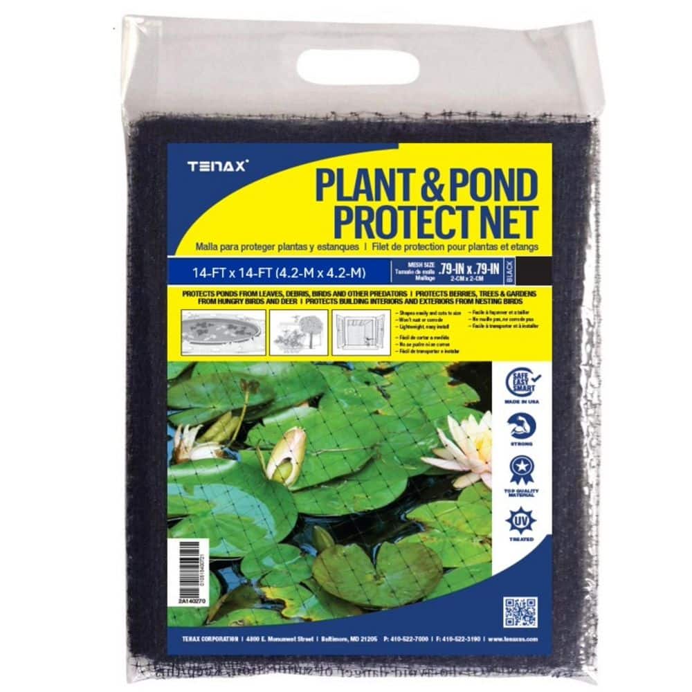Tenax Bird Netting 100 ft. L x 7 ft. H Plastic Plant and Pond Barrier ...