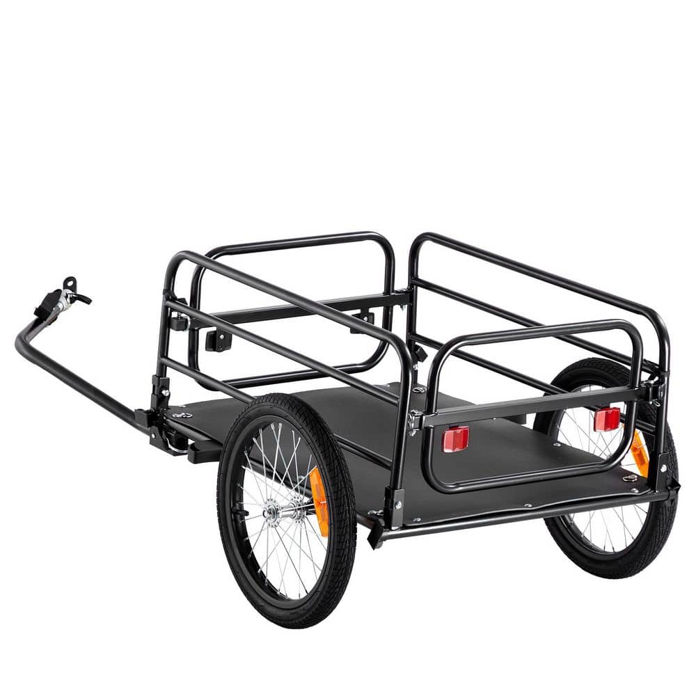 VEVOR Bike Cargo Trailer, 160 lbs. Load, Compact Storage, Safe ...