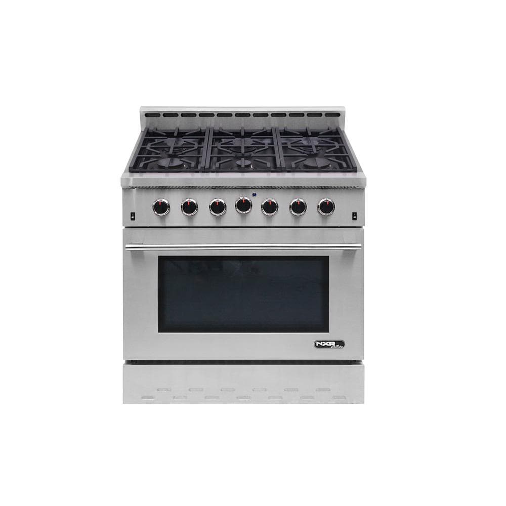 NXR Entree 36 in. 5.5 cu. ft. Professional Style Dual Fuel Range with ...