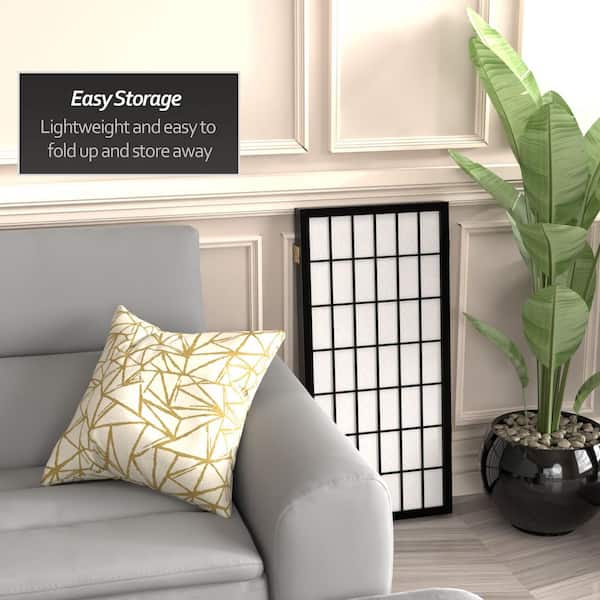 Oriental Furniture 3 ft. Short Window Pane Shoji Screen Oriental Furniture 3 ft. Short Window Pane Shoji Screen